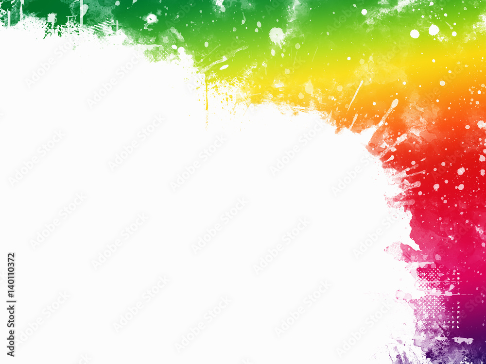 Watercolor rainbow border Stock Illustration | Adobe Stock