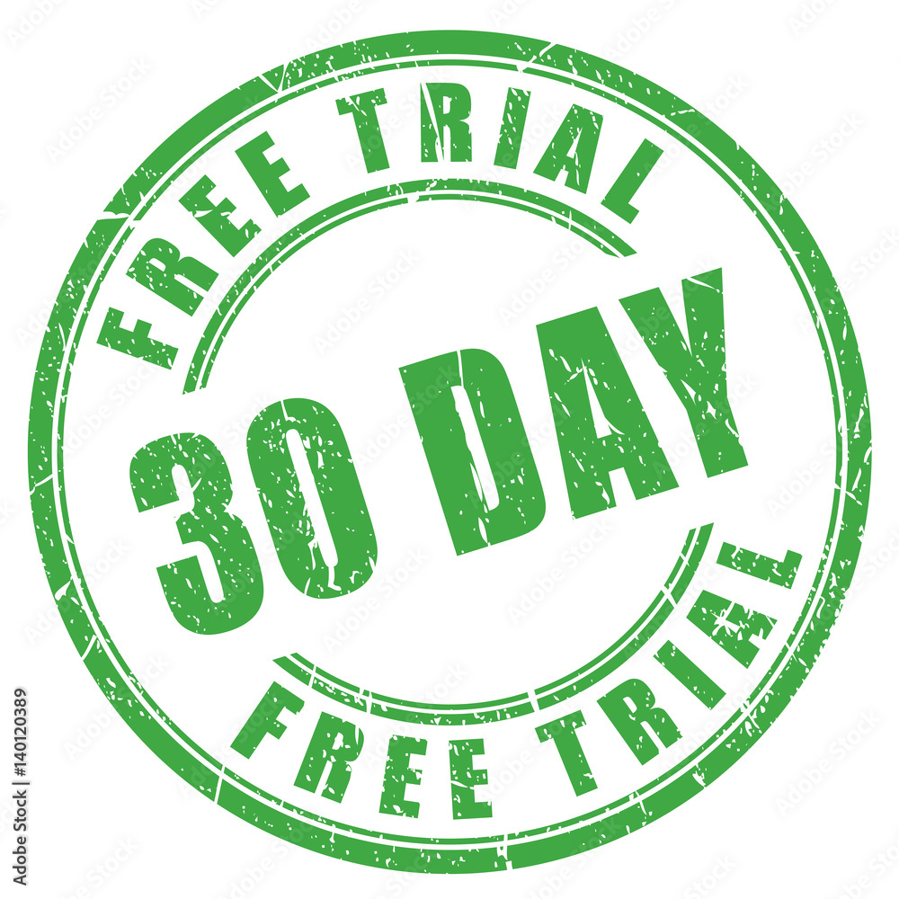30 day free trial stamp Stock Vector | Adobe Stock
