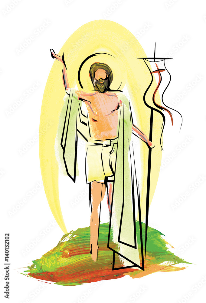 Jesus Christ the risen Lord, Easter resurrection abstract artistic ...
