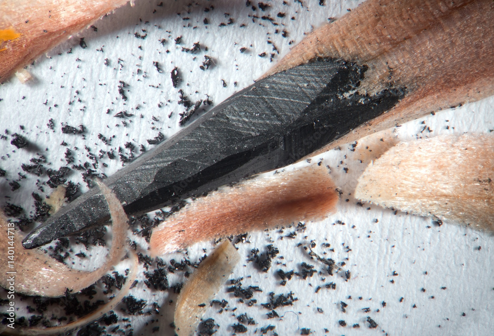 Foto Stock Pencil sharpening. Stationery writing, drawing accessories ...