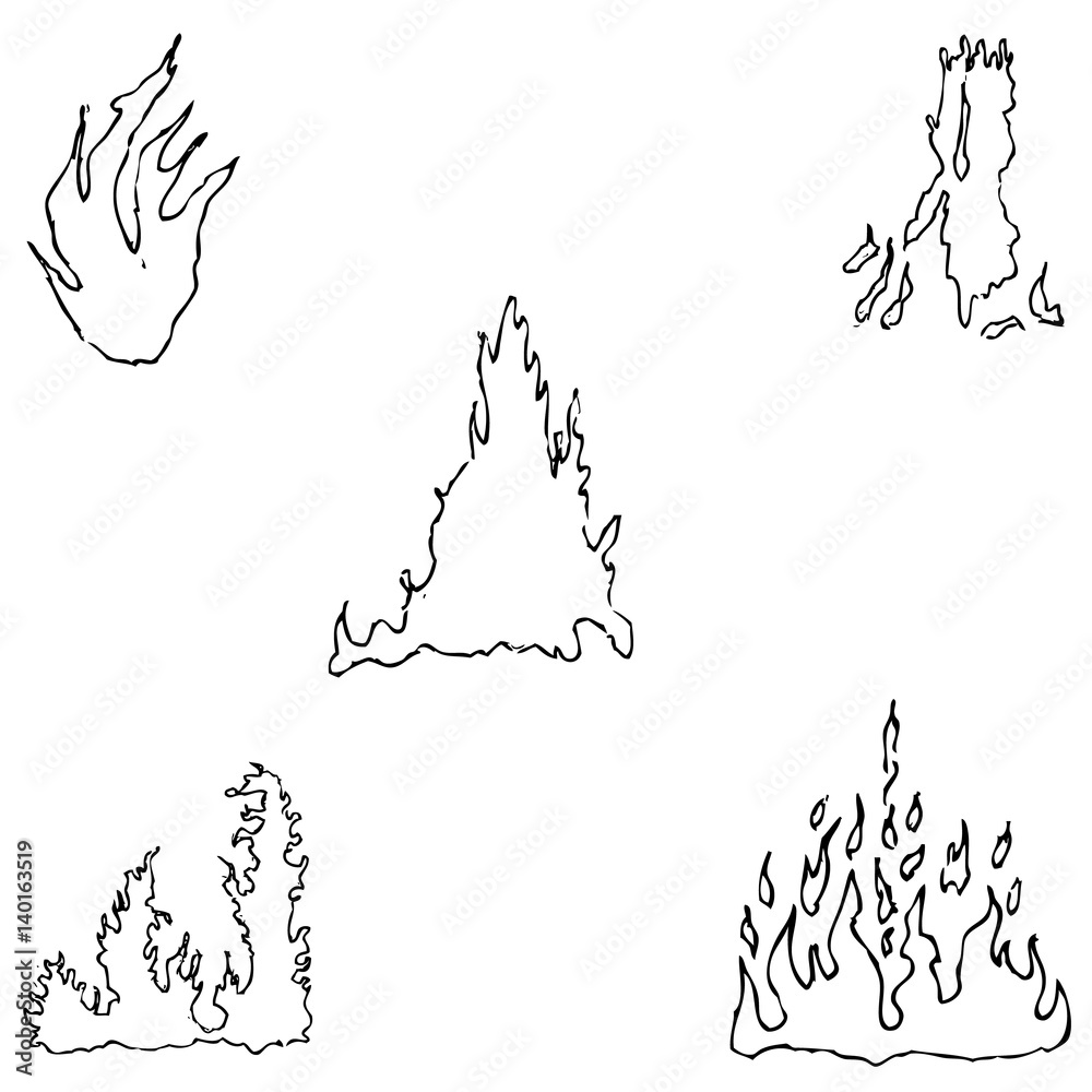 Pencil Drawings Of Fire