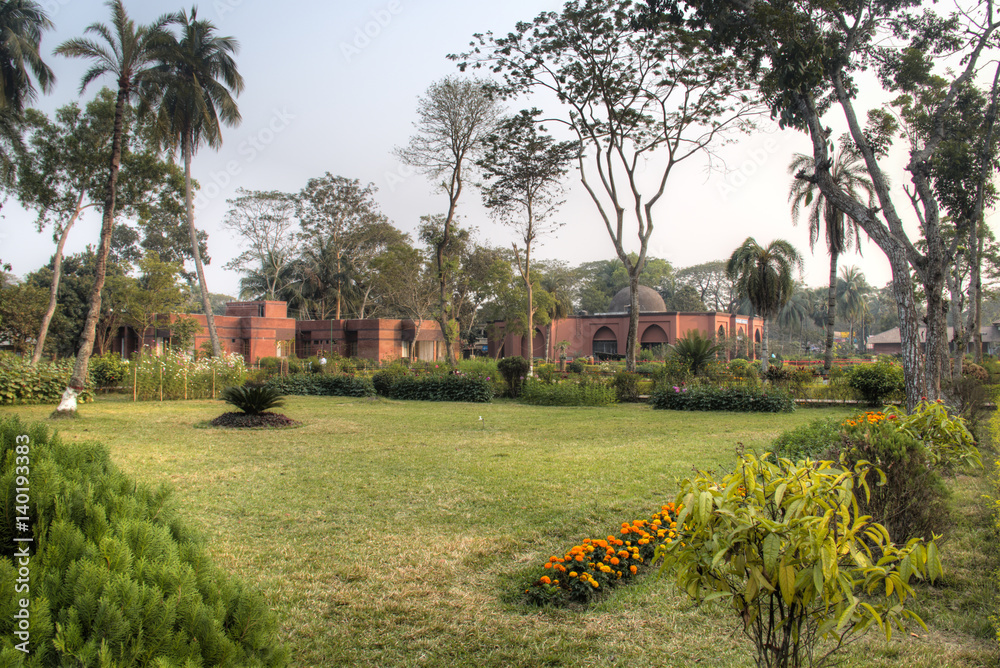 Shait Gumbad Mosque in Bagerhat, Bangladesh, built in 1459 by Khan ...