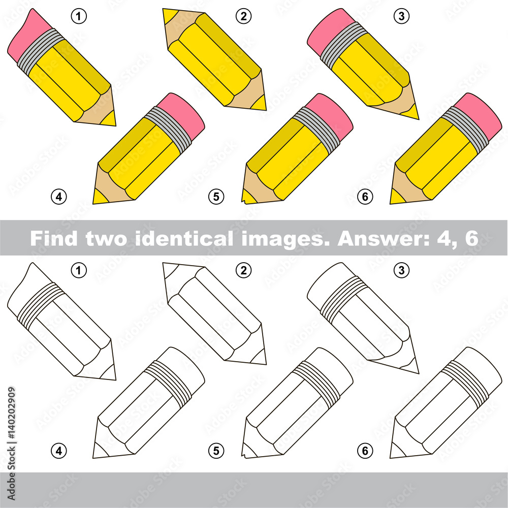 Visual game for kids to find hidden couple of objects. Stock Vector ...