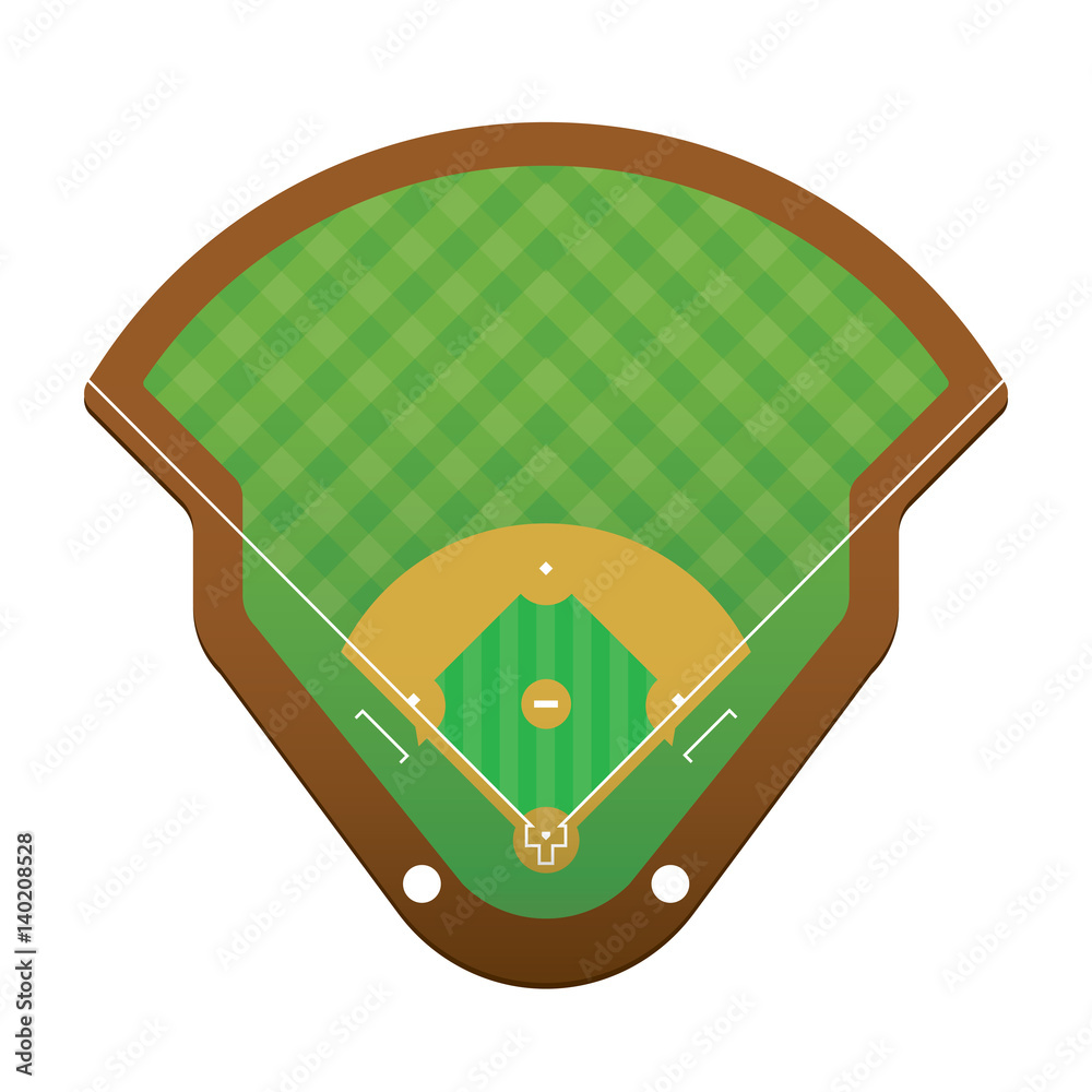 Vector of baseball field background. Stock Vector | Adobe Stock
