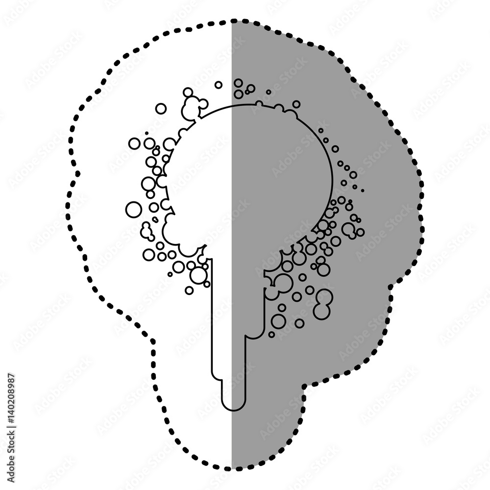 contour paint stains icon, vector illustraction design Stock Vector ...