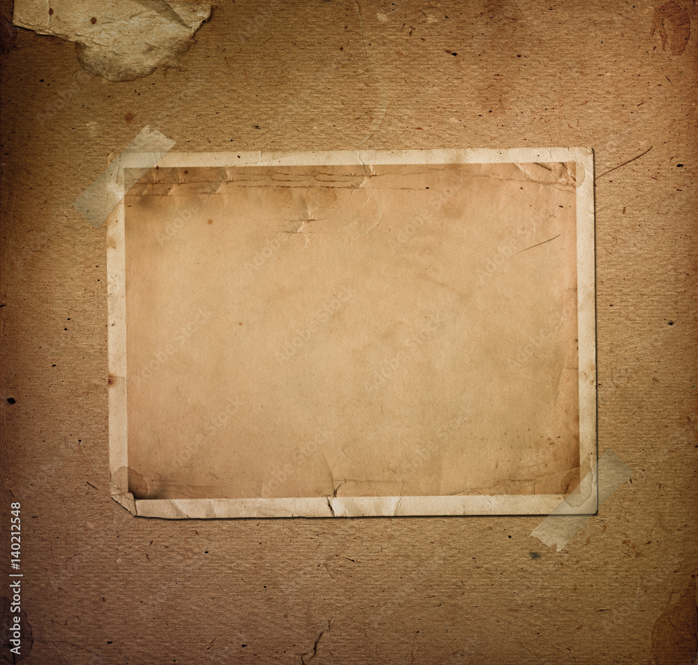Old vintage album with paper frames for photos Stock Photo | Adobe Stock