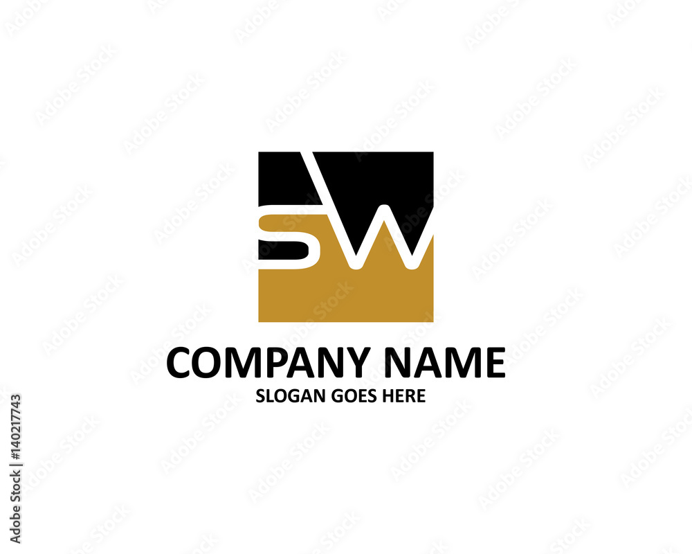 SW Letter Logo Stock Vector | Adobe Stock