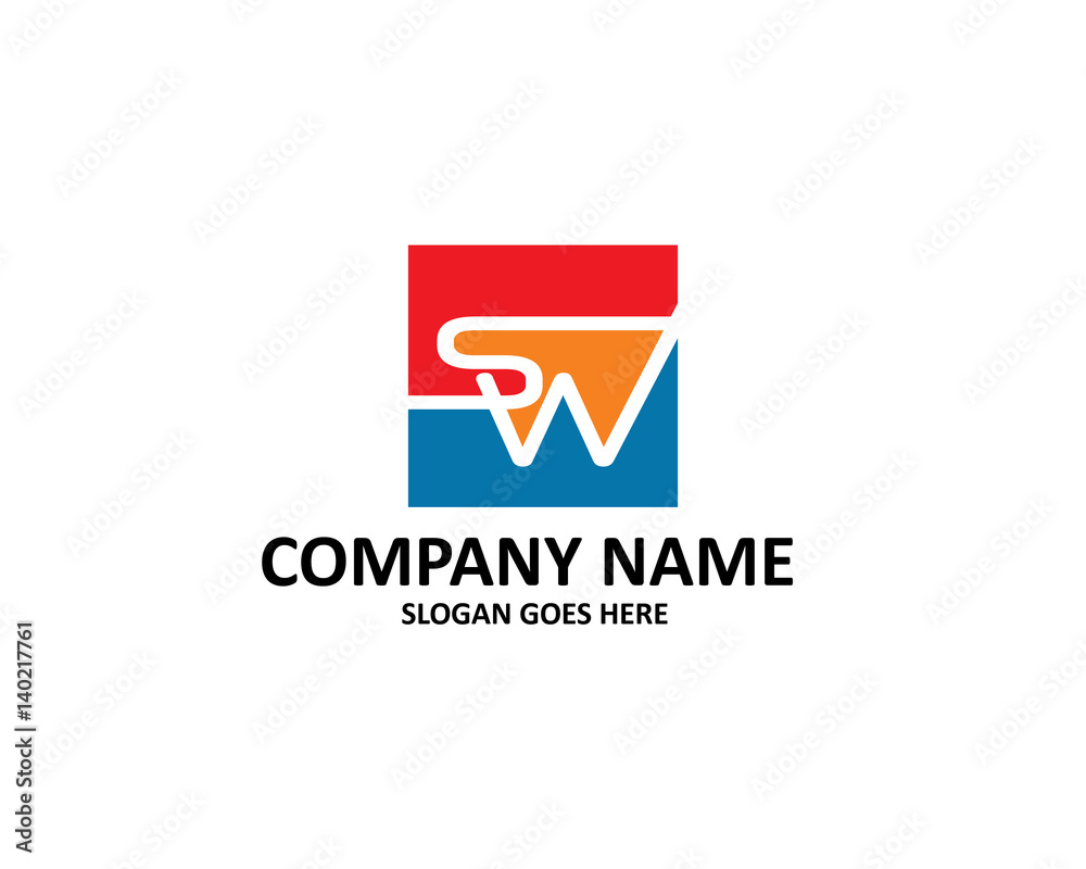 SW Letter Logo Stock Vector | Adobe Stock