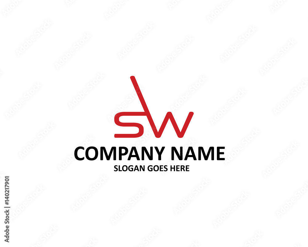 SW Letter Logo Stock Vector | Adobe Stock