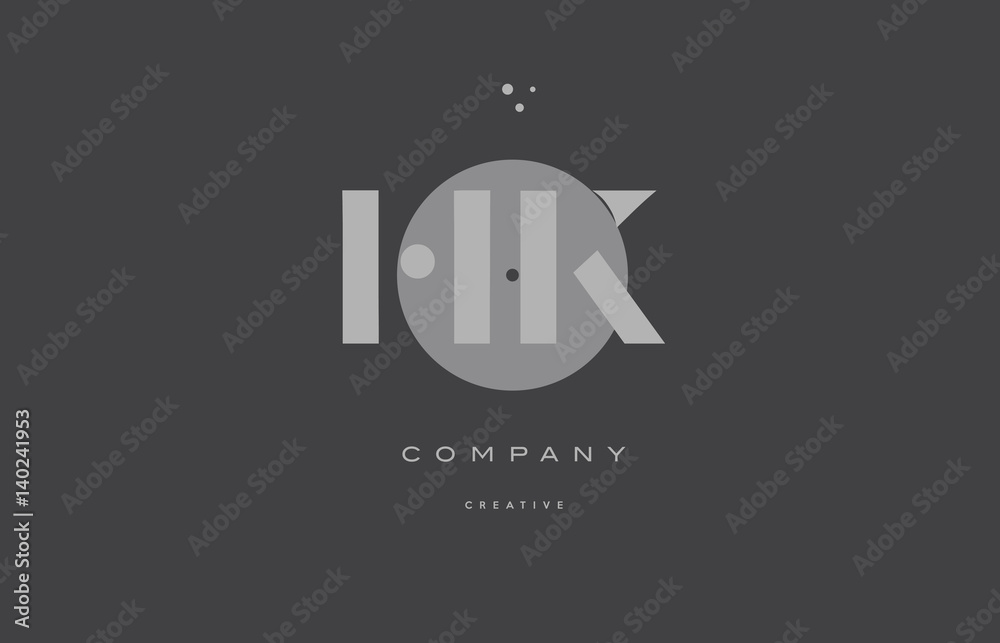 hk h k grey modern alphabet company letter logo icon Stock Vector ...