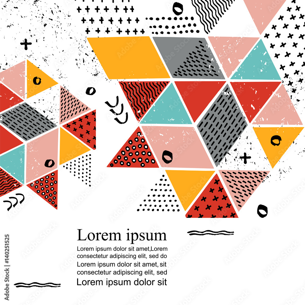 Different colored triangles Stock Vector | Adobe Stock