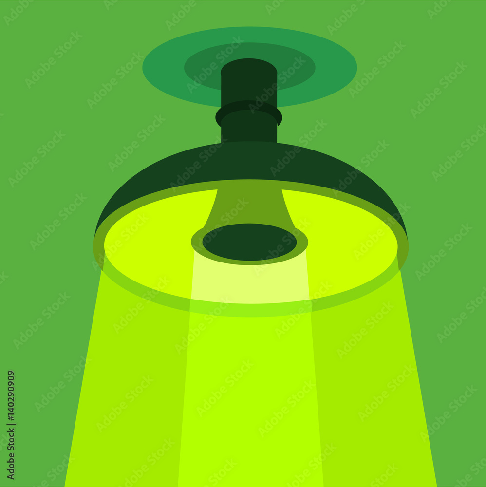 Ceiling lamp icon, flat style Stock Vector | Adobe Stock