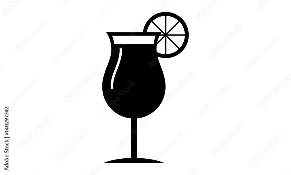 Pictogram - Cocktail, Cocktail glass - Object, Icon, Symbol Stock Photo ...