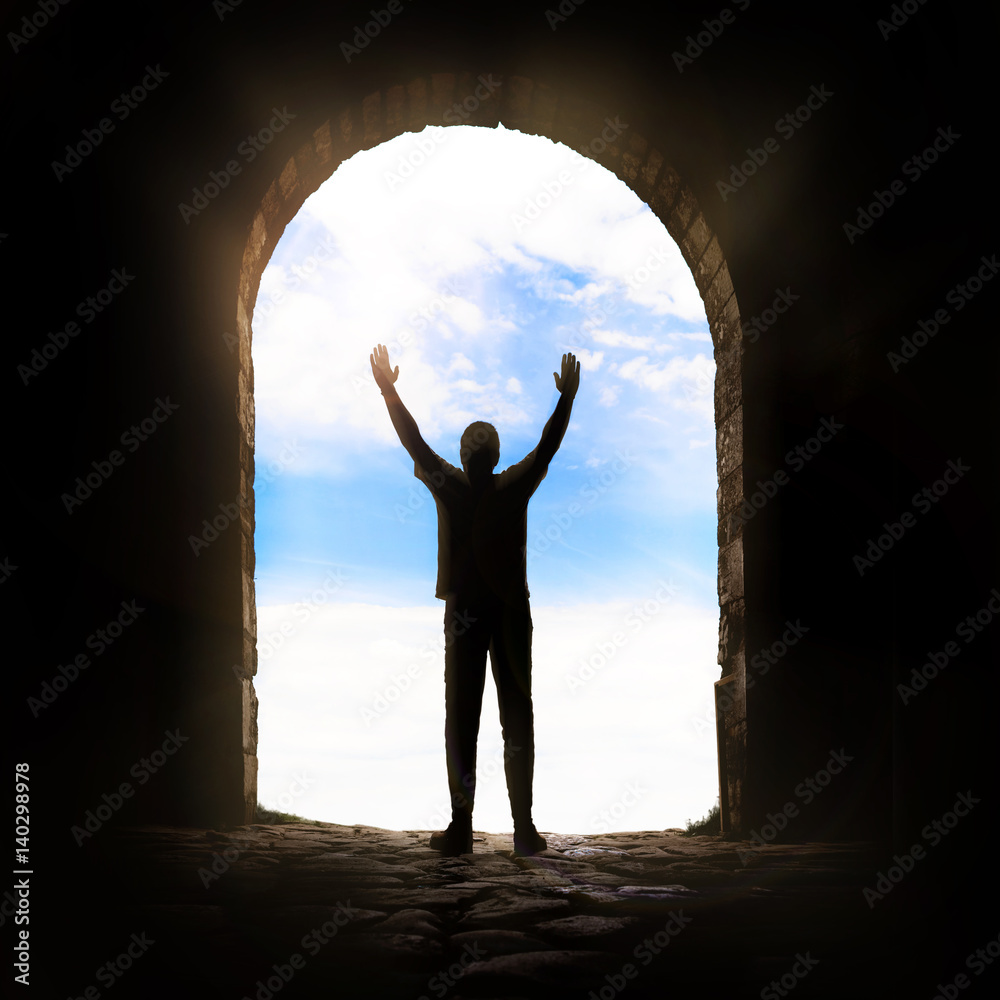 Religious Man Standing Still