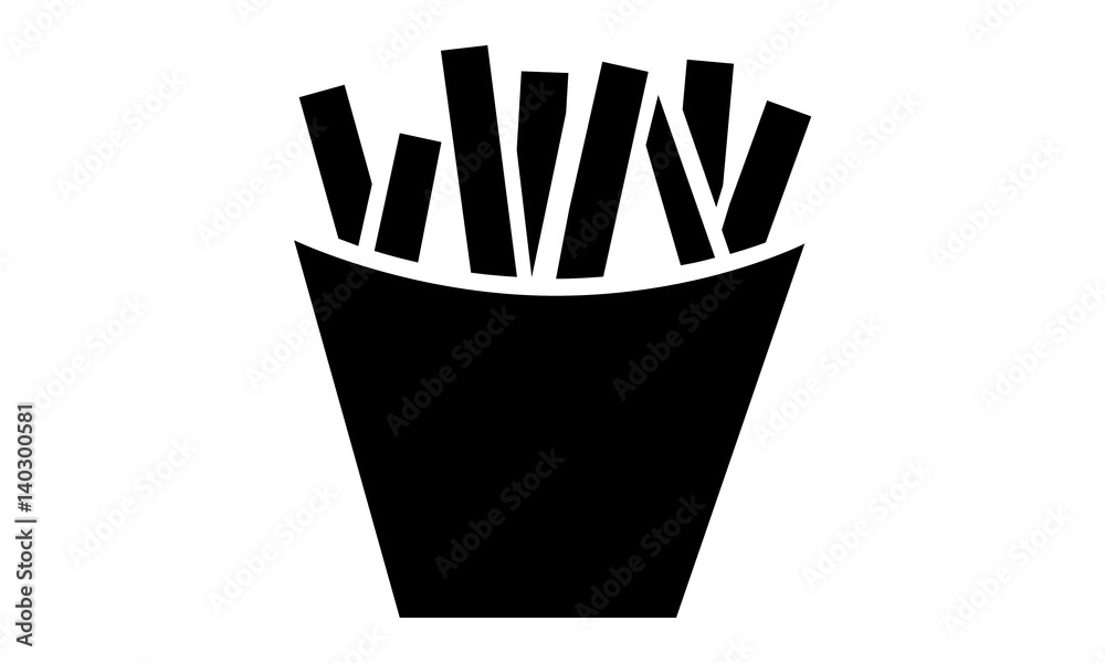 Pictogram - French fries, Fries - Object, Icon, Symbol Stock ...