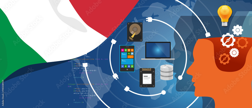 Italy IT information technology digital infrastructure connecting ...