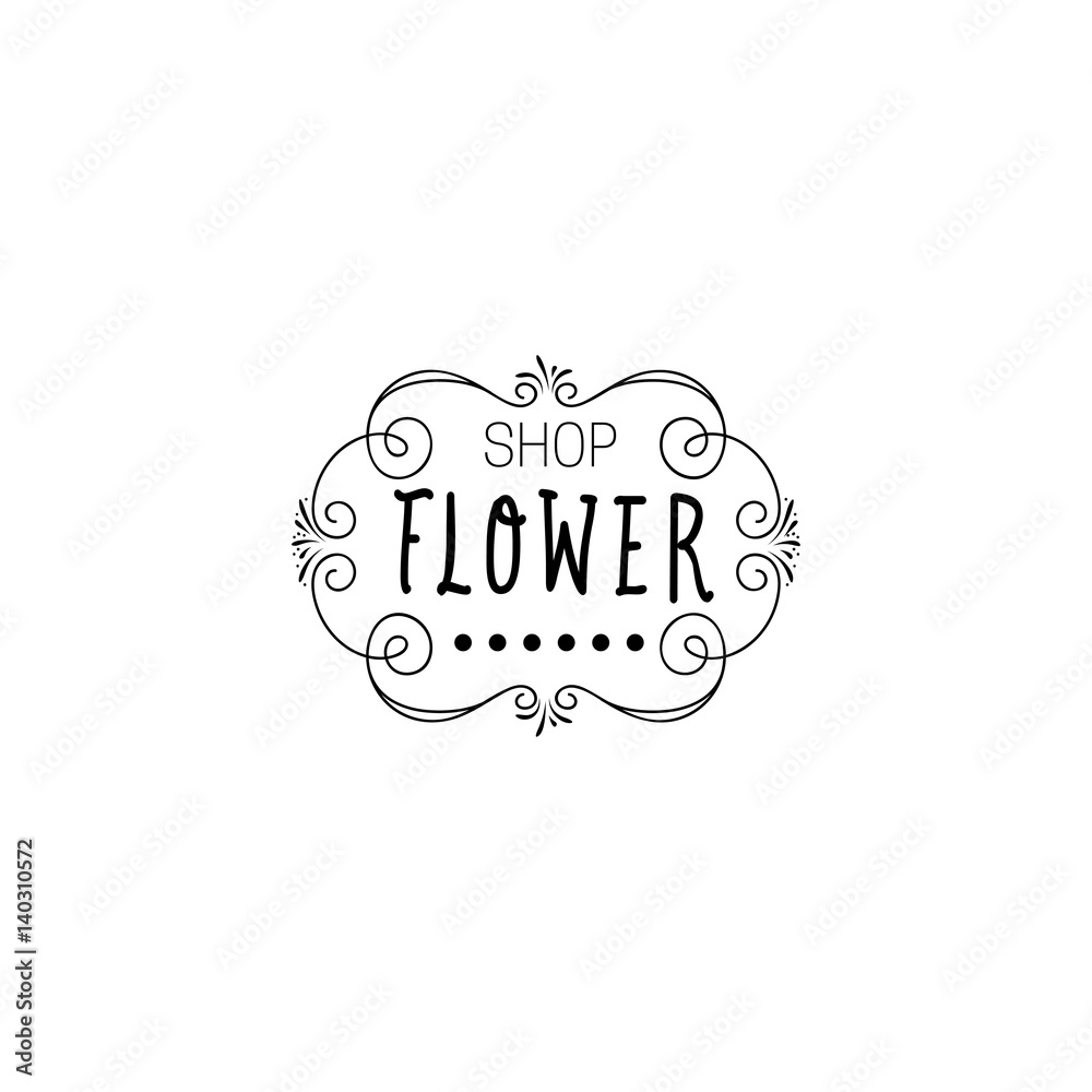 Badge for small businesses - Flower shop Counter Staff. Sticker, stamp ...