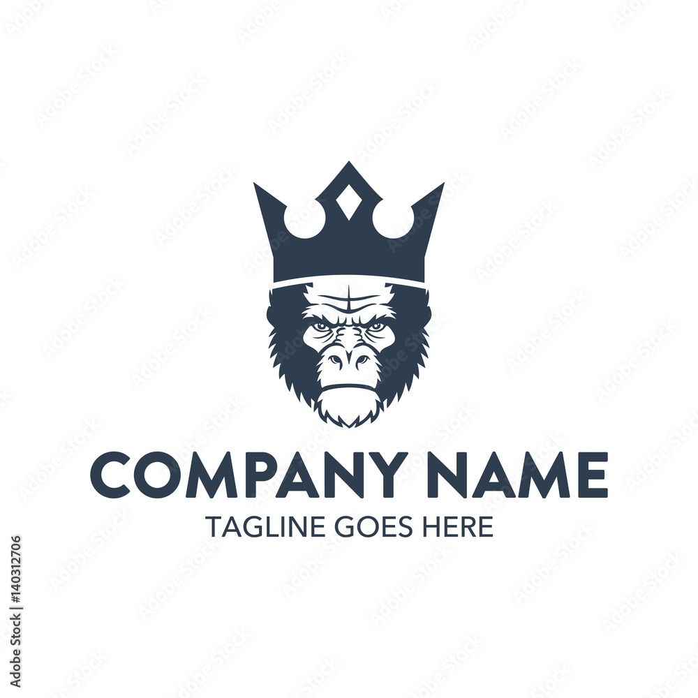 The King Logo Template Stock Vector | Adobe Stock