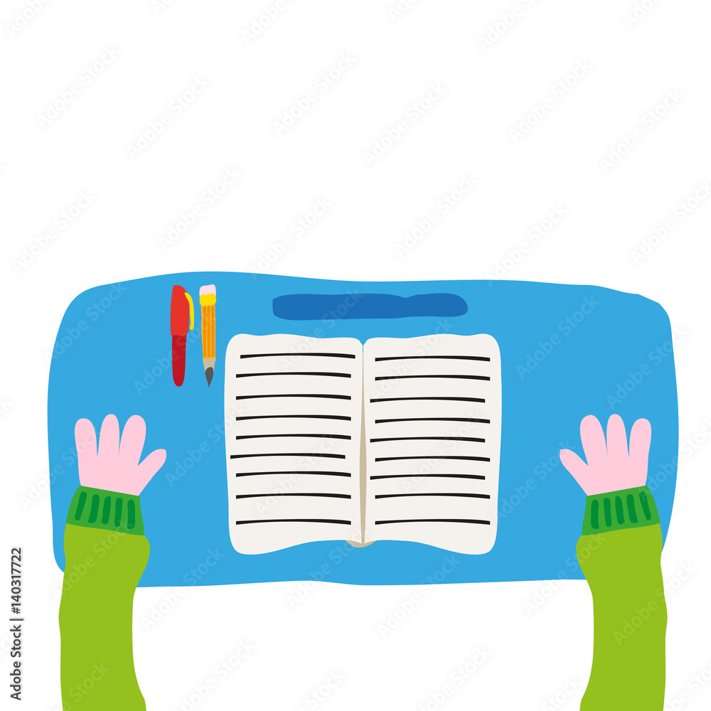 back to school, vector drawing illustration Stock Vector | Adobe Stock