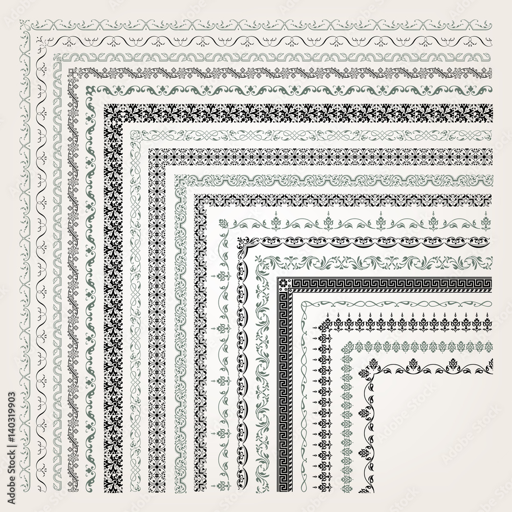 Decorative seamless border Stock Vector | Adobe Stock