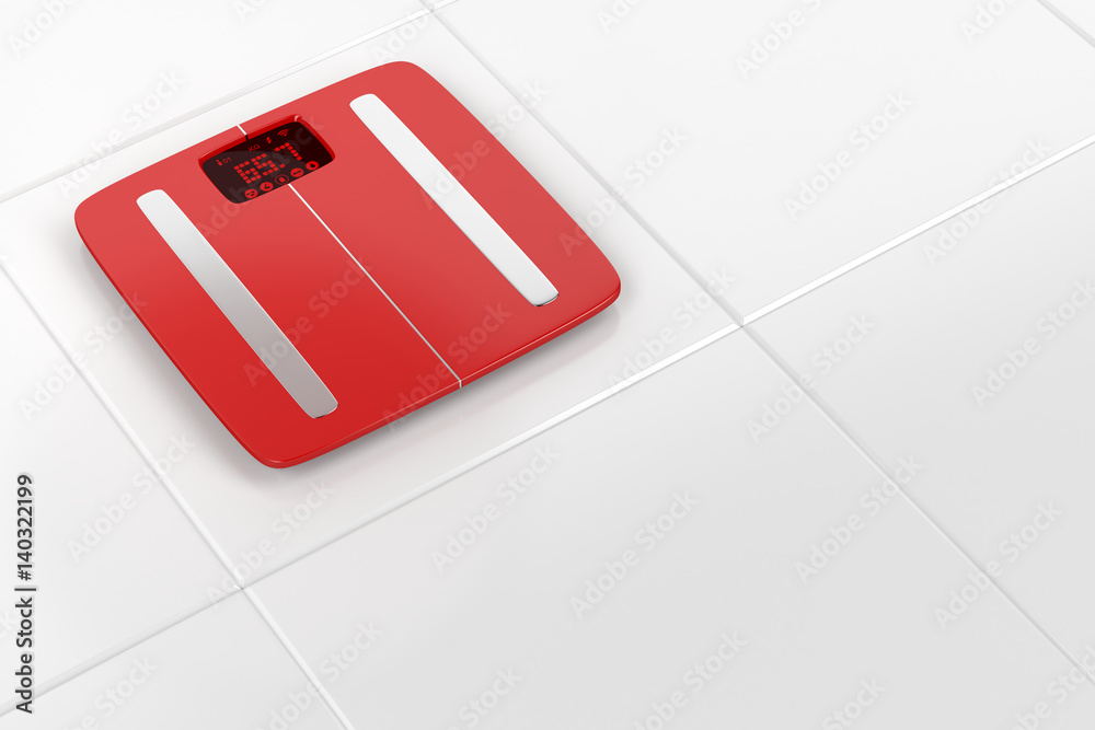 Red weight scale Stock Illustration | Adobe Stock