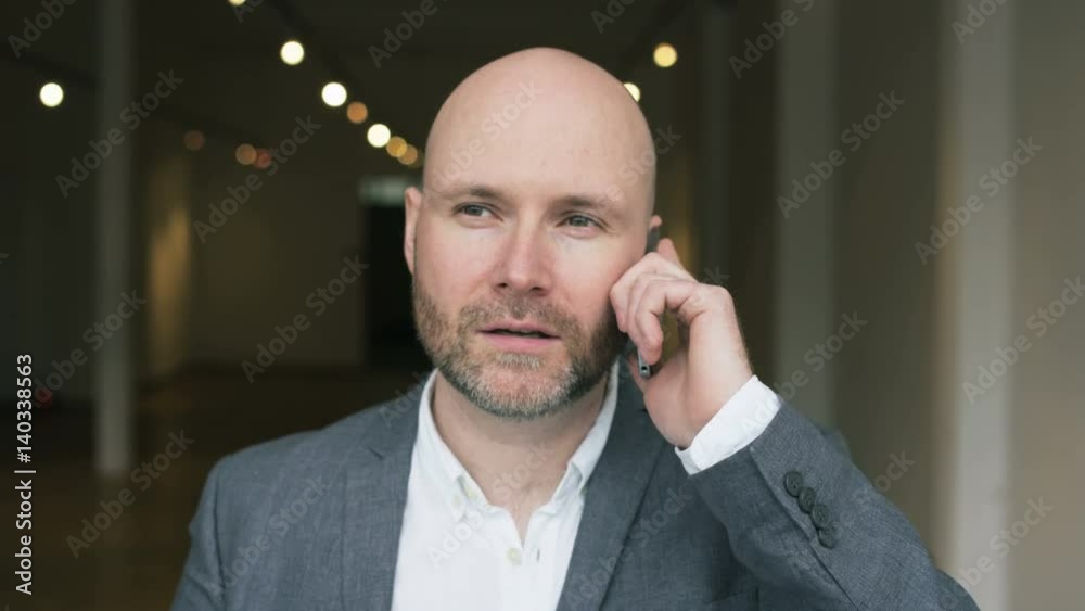 Businessman Having an Important Phone Call Stock Video | Adobe Stock