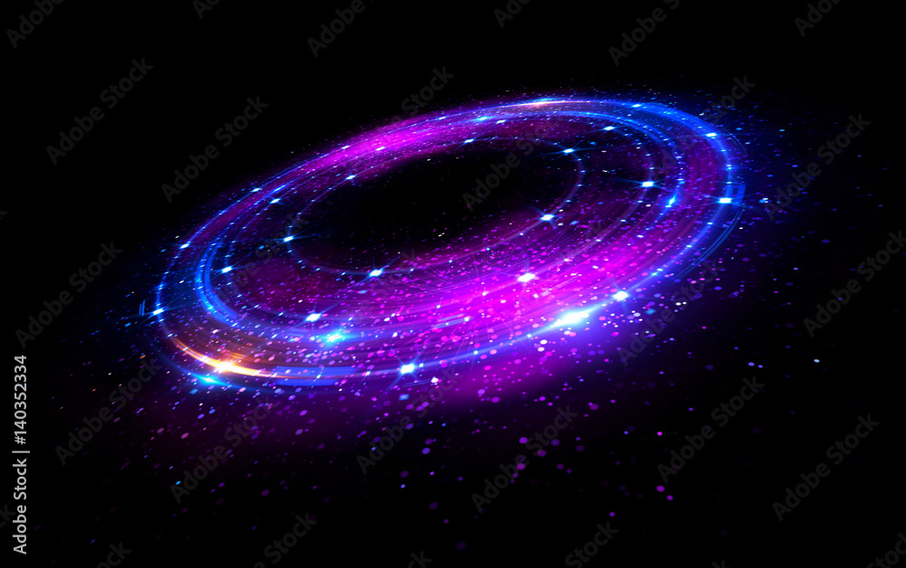 Glow effect. Glint galaxy. Abstract rotational universe. Power energy ...