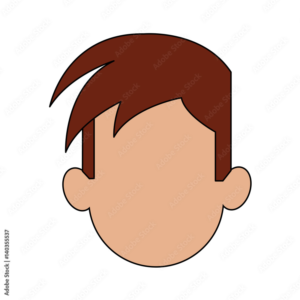 faceless head of man cartoon icon image vector illustration design ...