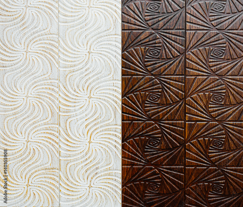 Texture of a light and dark wooden floor with embossing. Wooden texture ...