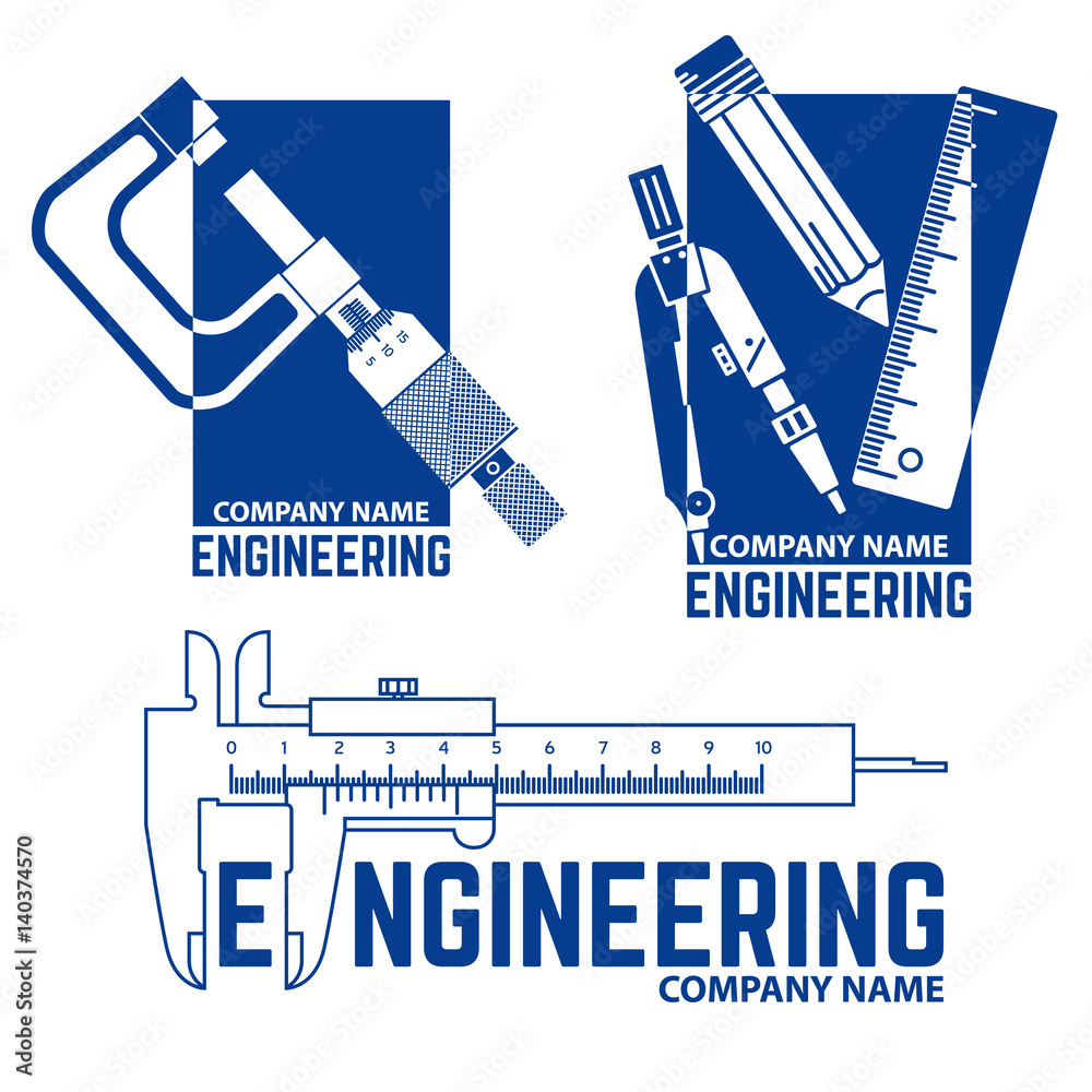 Engineering Company Logo Templates. Stock Vector | Adobe Stock