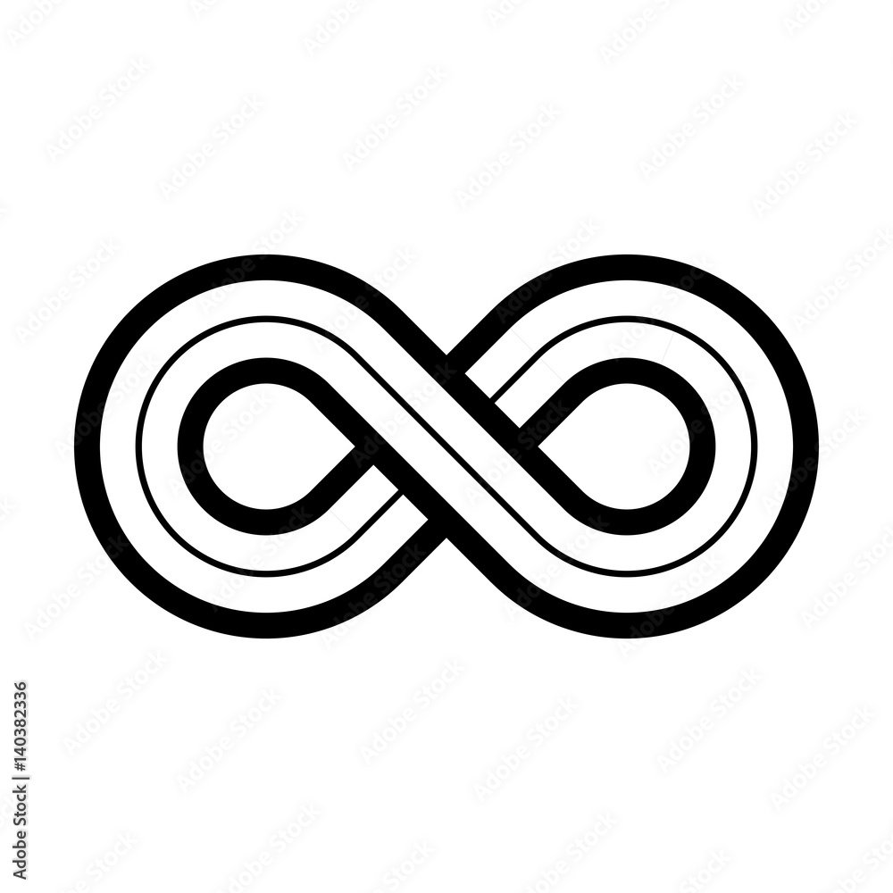 Infinity symbol icon. Representing the concept of infinite, limitless ...