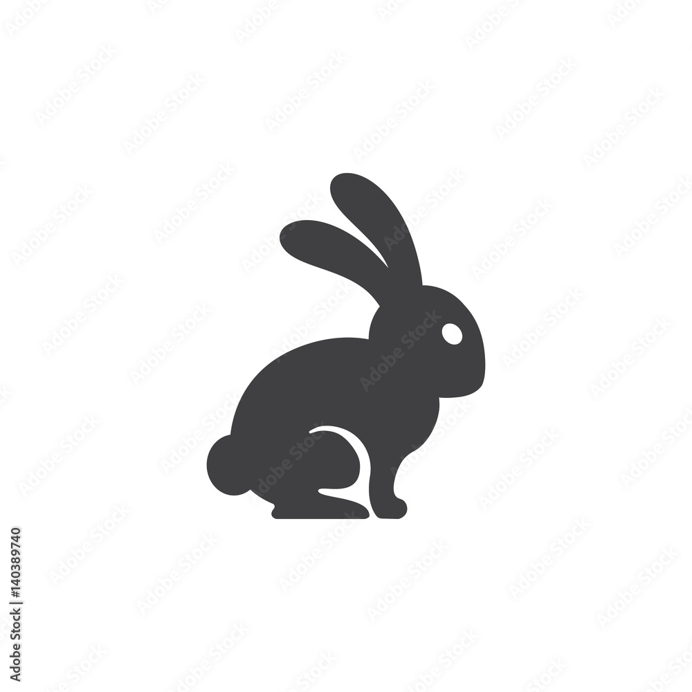 hare icon on the white background Stock Vector | Adobe Stock