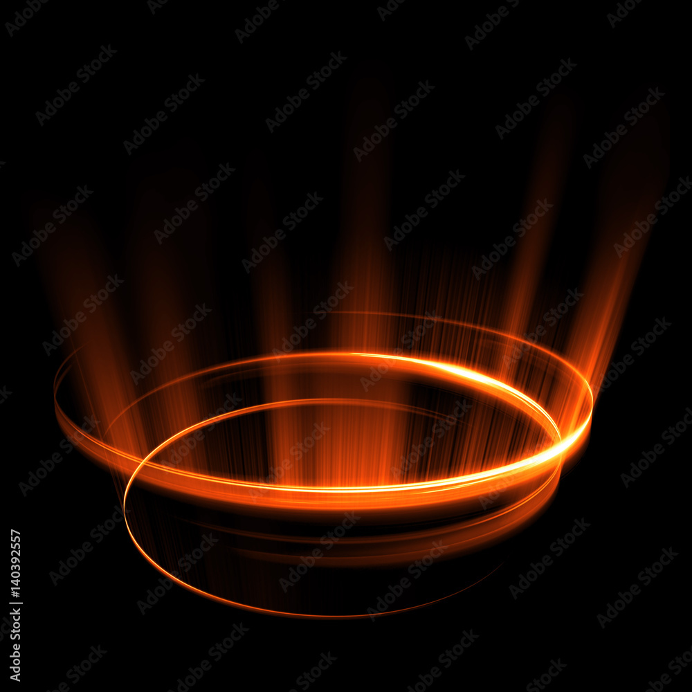 Empty podium. Disco club. Rays view. Show magic party. Spot fog lamp ...