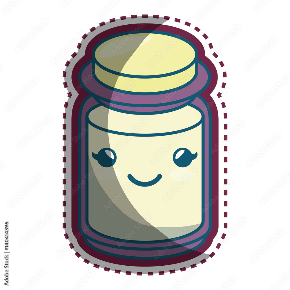 ingredient packing food cartoon character vector illustration design ...