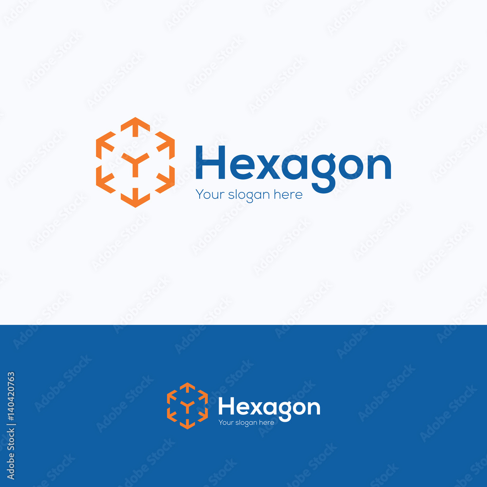 Hexagon company logo Stock Vector | Adobe Stock