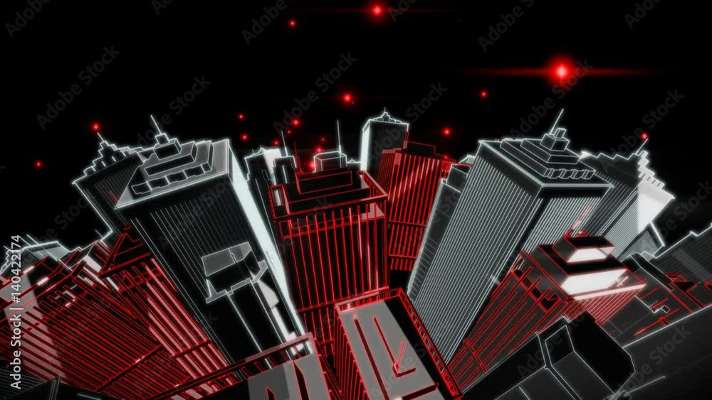 Seamlessly Looping Background Animation Of A Vectorized 3D City Theme ...