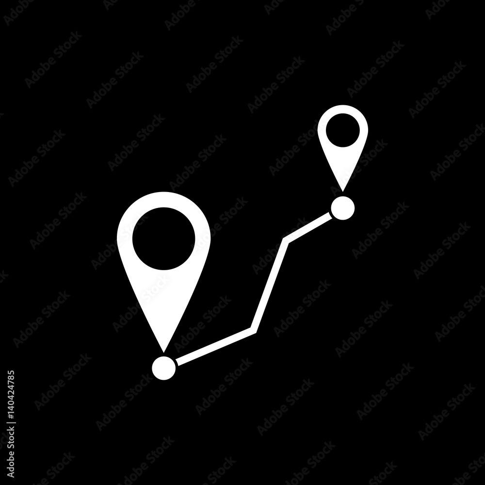 Path icon. Way, road, route, track symbol. Flat design. Stock - Vector ...