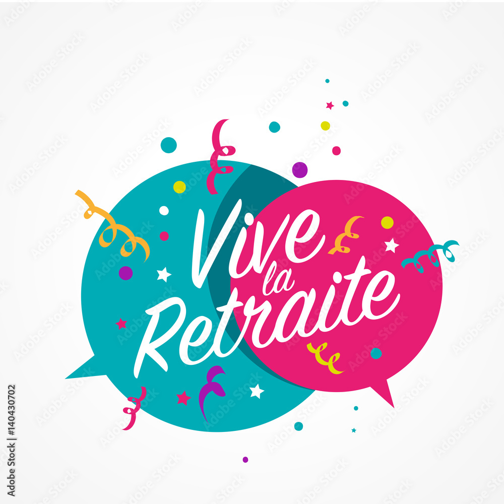 vive la retraite Stock Vector | Adobe Stock