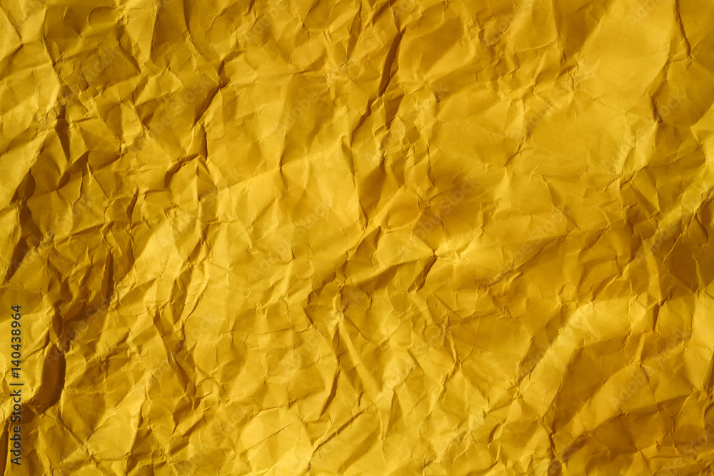 wrinkled yellow paper texture , copy space Stock Photo | Adobe Stock