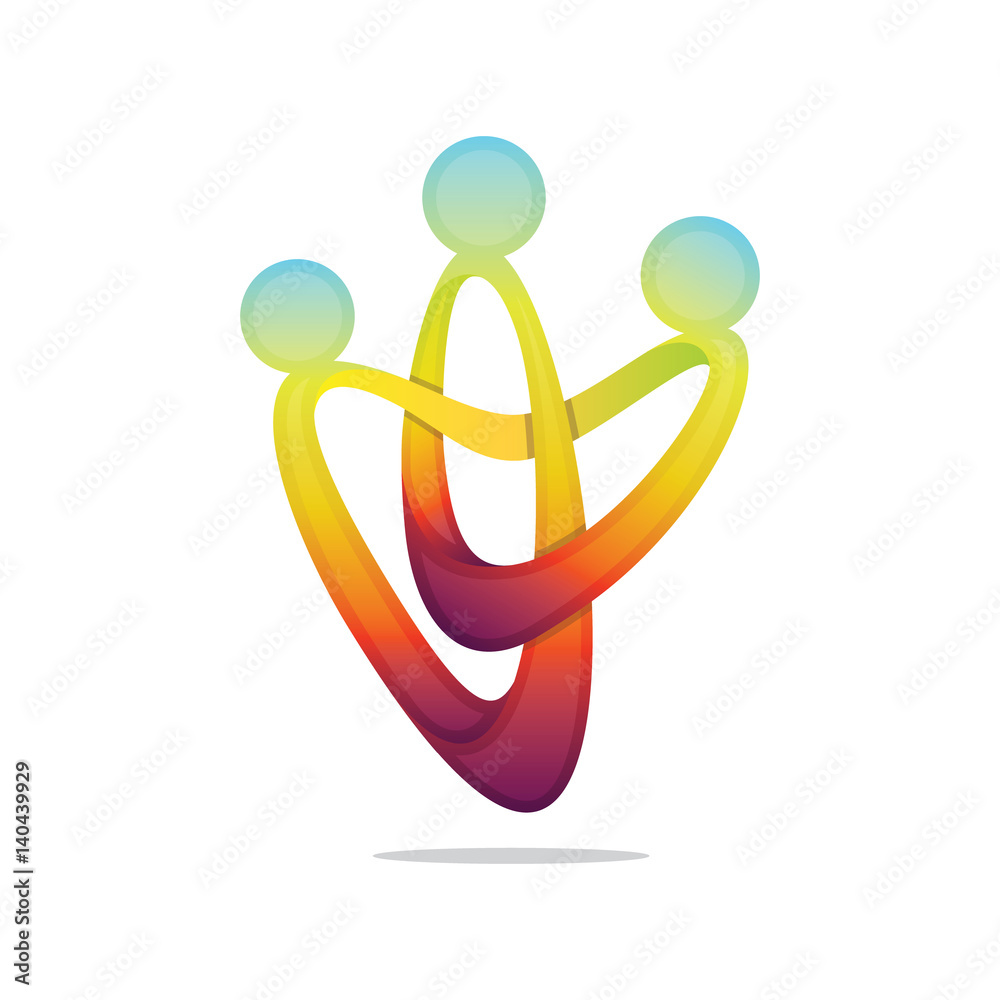 3d Modern Community Illustration Stock Vector | Adobe Stock