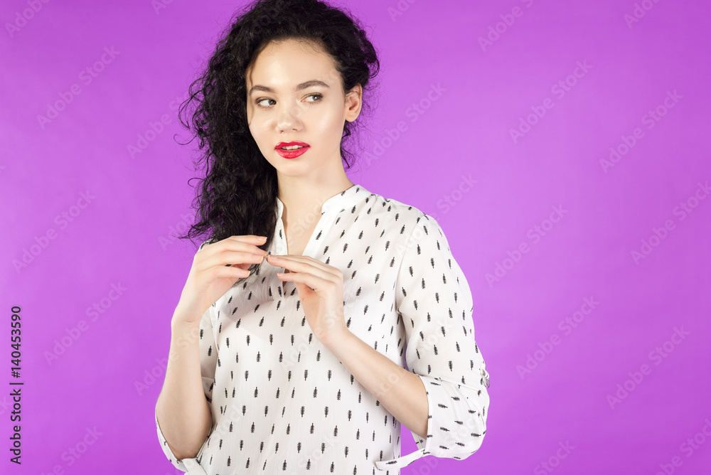 Closeup portrait of sneaky, sly, scheming young woman plotting ...