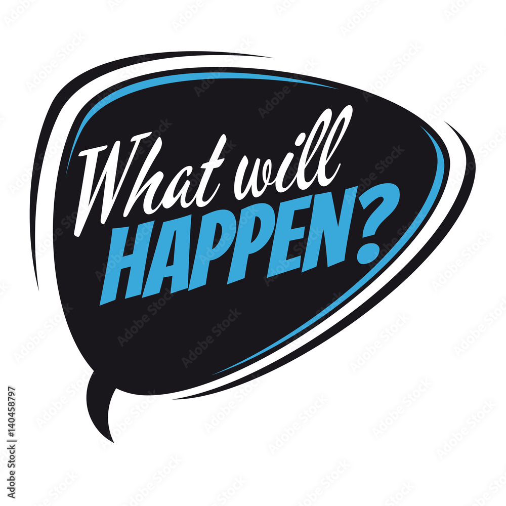 what will happen retro speech balloon Stock Vector | Adobe Stock