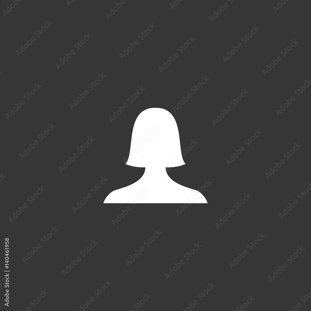 Default female avatar profile picture icon. Woman photo placeholder ...