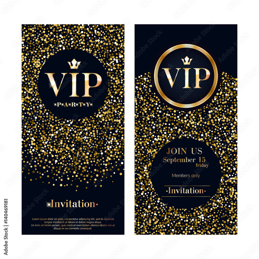 VIP invitation card premium design template. Stock Vector | Adobe Stock