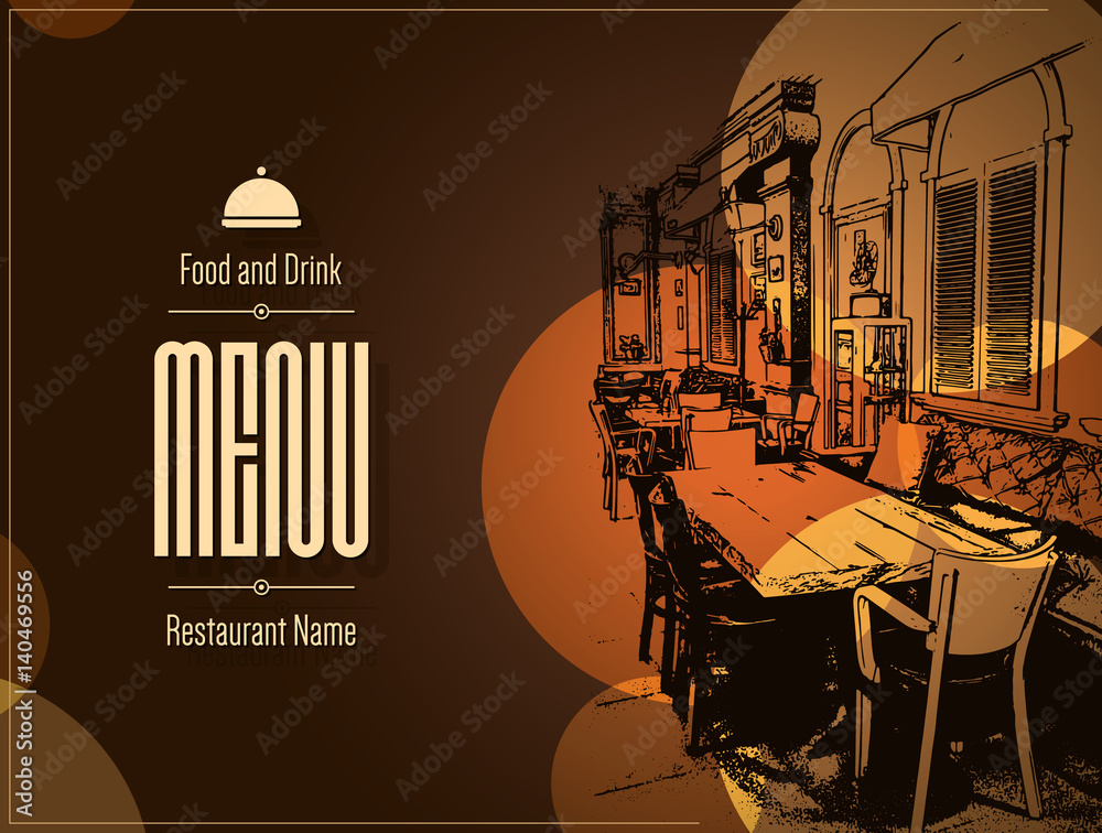 Restaurant menu design. Vector menu brochure template for cafe, coffee ...