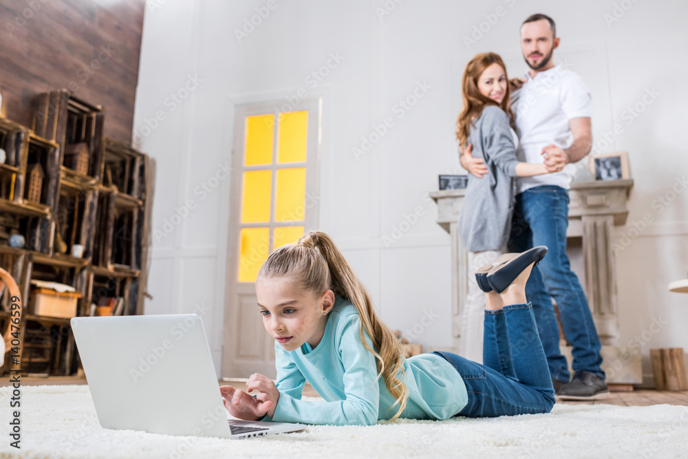 Family relaxing at home Stock Photo | Adobe Stock