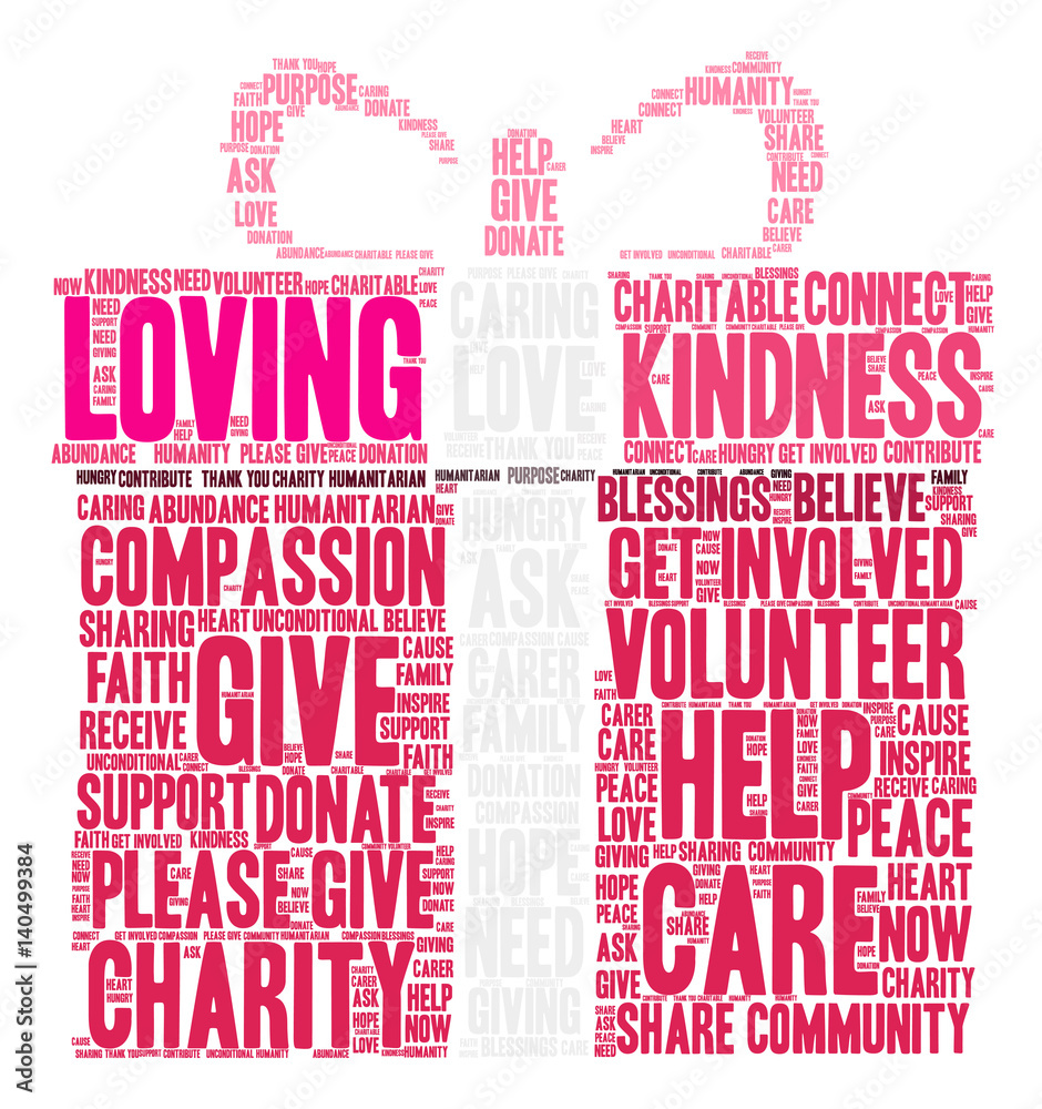 Loving Word Cloud on a white background. Stock-Vektorgrafik | Adobe Stock