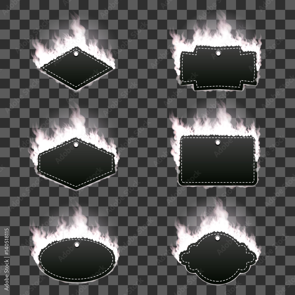 Set of six frames of different shapes with text space surrounded with ...