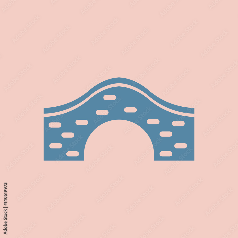 Brick Bridge Arch Architecture Building Monument vector illustration ...