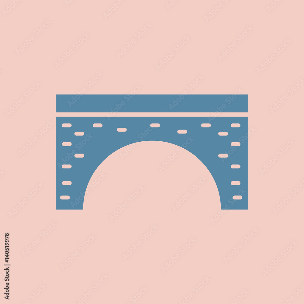 Brick Bridge Arch Architecture Building Monument vector illustration ...